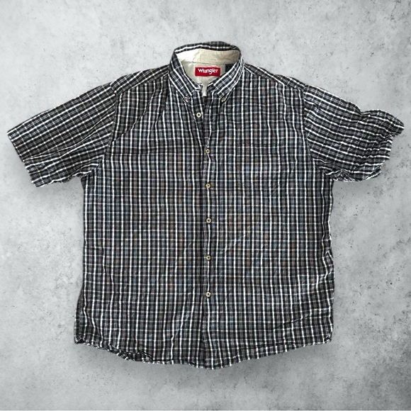 Wrangler | Shirts | Vintage Wrangler Checkered Mens Polo Shirt | Poshmark